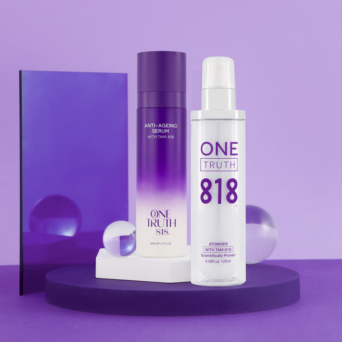 One Truth 818 50ml Serum + PRO 120ml Size Atomiser – One Truth 818 ...